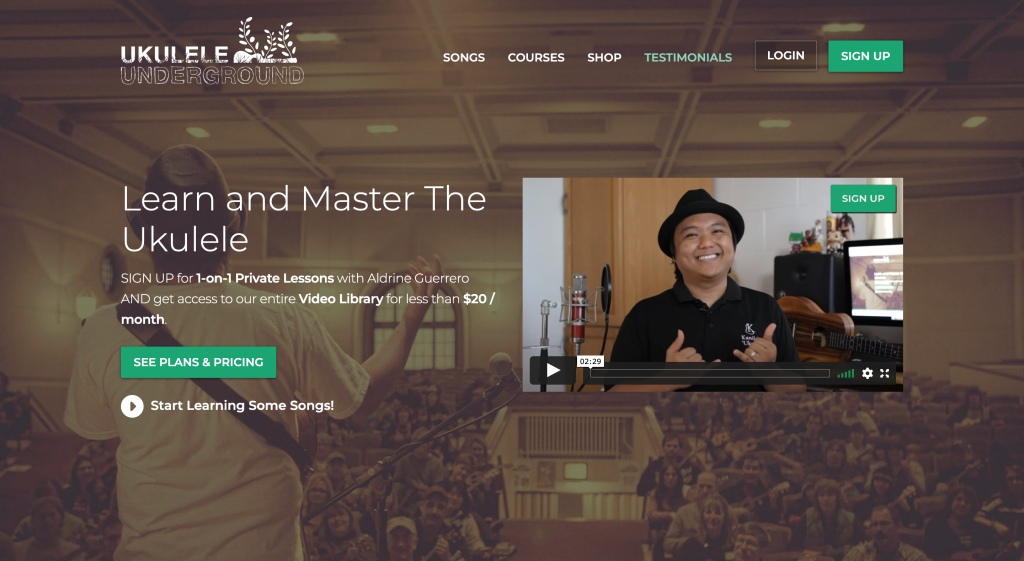 Ukulele Underground - Membership Site Inspiration