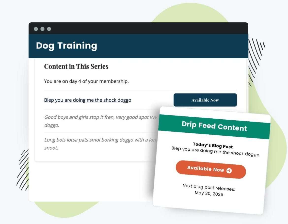 Drip Content for Membership Sites with the Series Add On