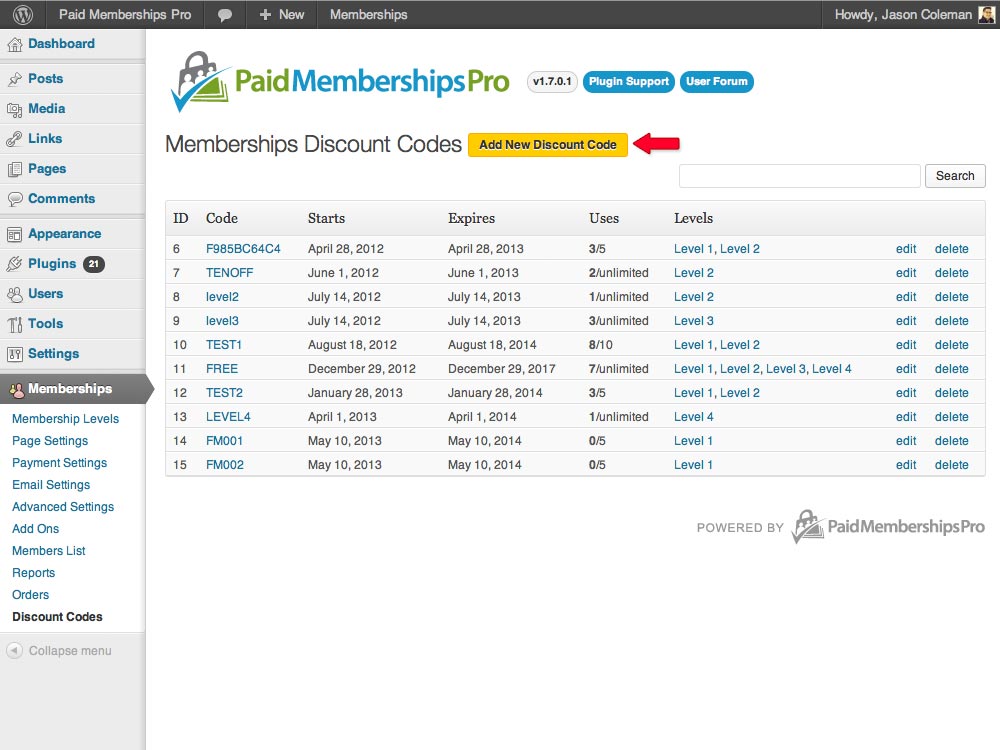 Screenshots Of Various Paid Memberships Pro Frontend And Admin Pages
