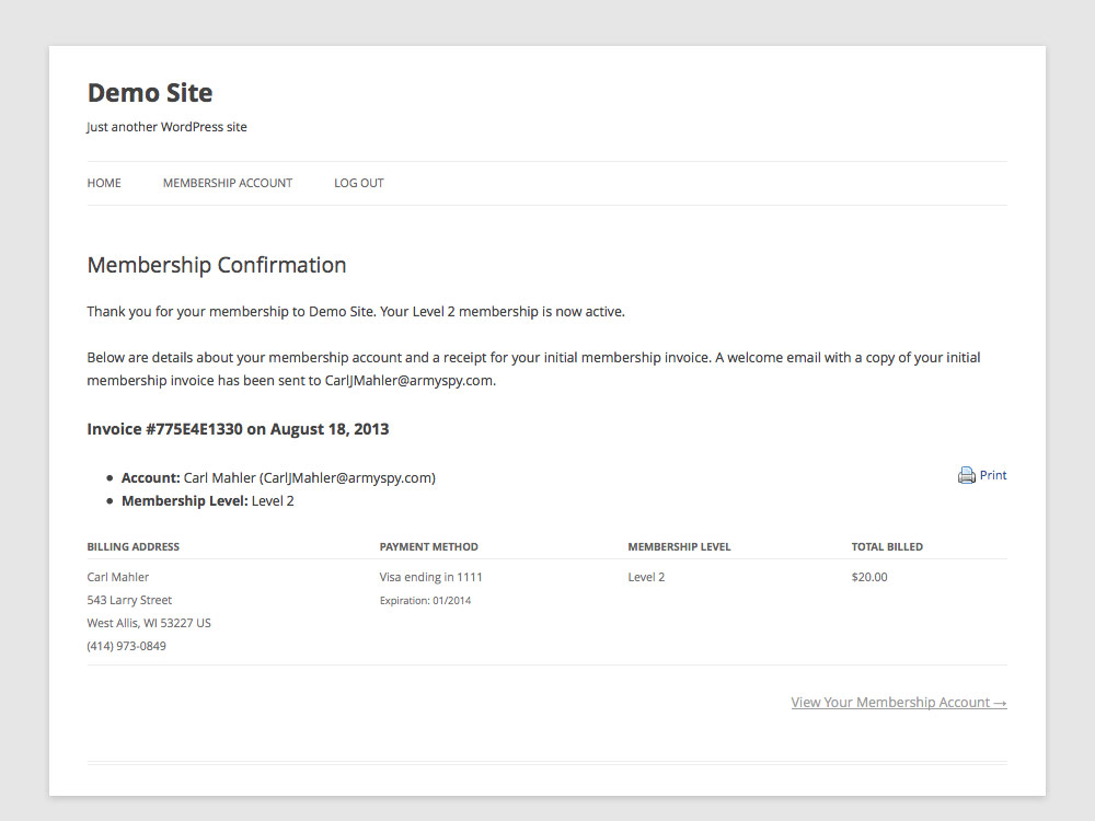 Screenshots | Paid Memberships Pro