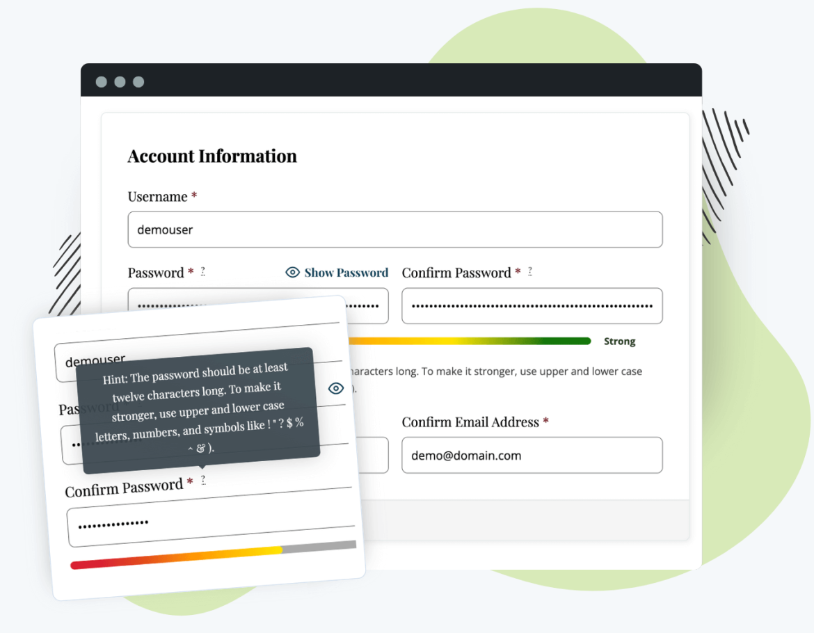 Require Strong Passwords Add On Plugin