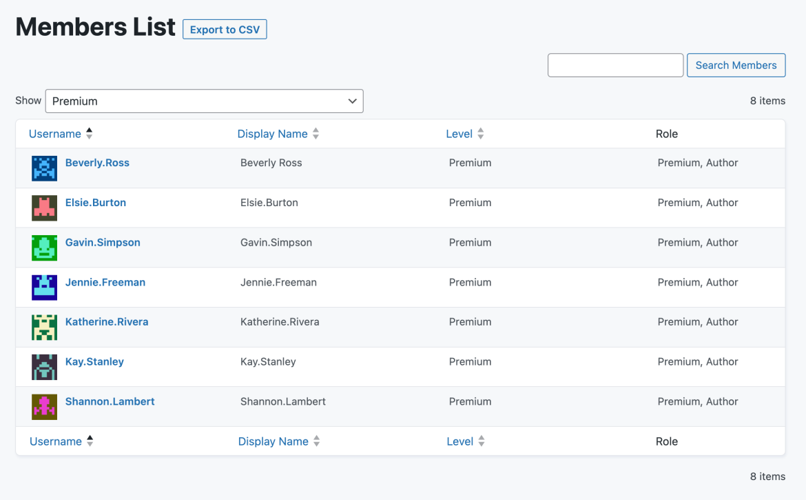 Roles for Membership Levels Add On Plugin