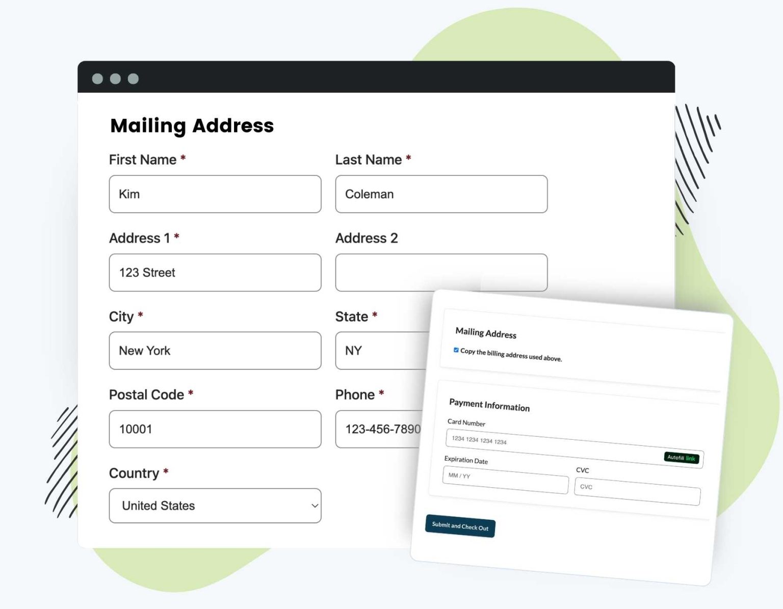 Mailing Address Add On to Capture Member Shipping Information