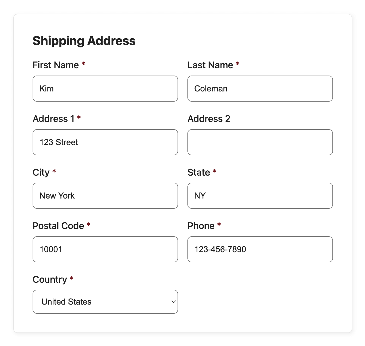 Shipping Address Add On to Capture Member Shipping Information