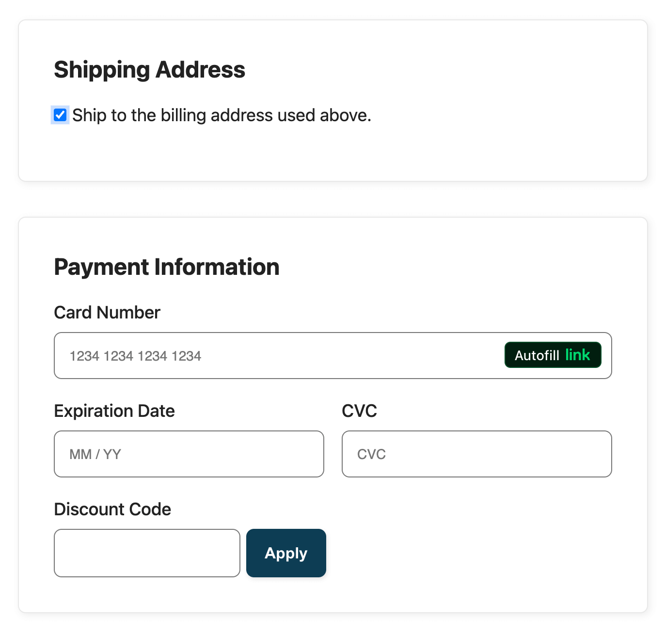 Shipping Address Add On to Capture Member Shipping Information