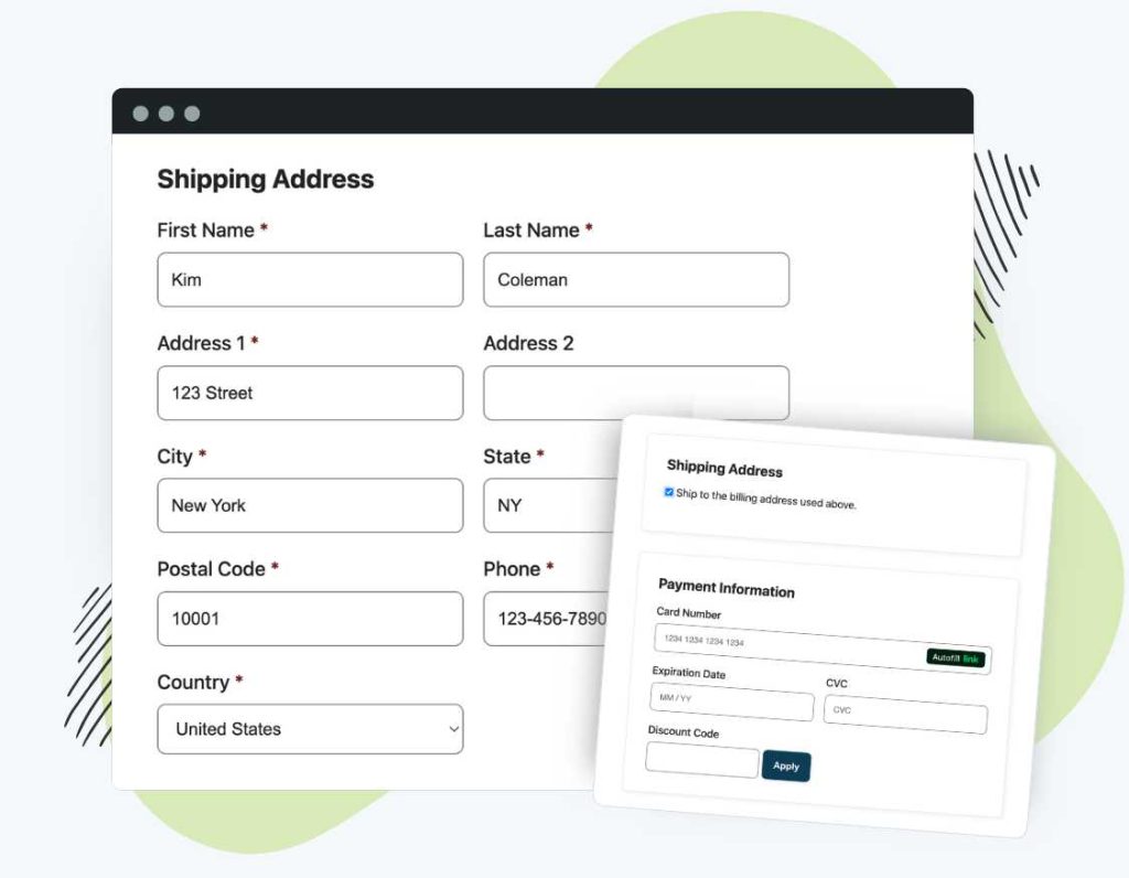Shipping Address Add On to Capture Member Shipping Information