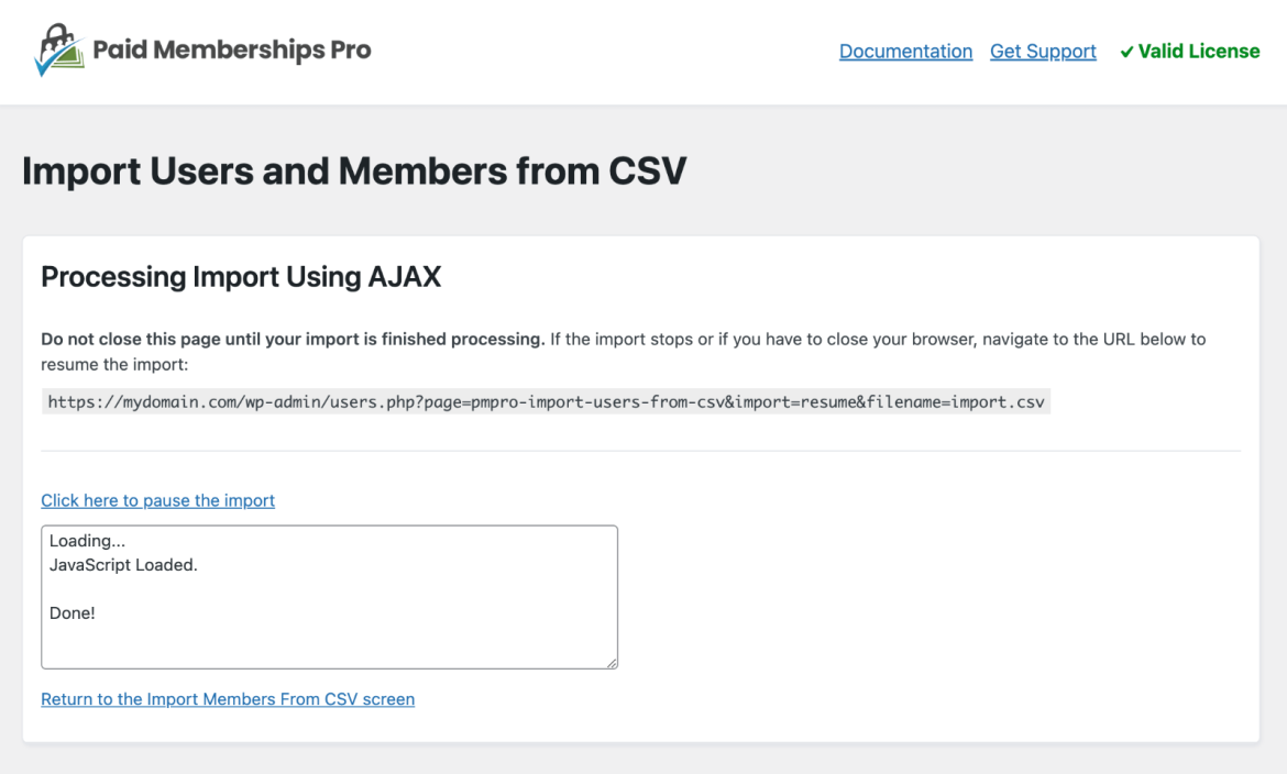 Import Members from CSV Add On Plugin for PMPro