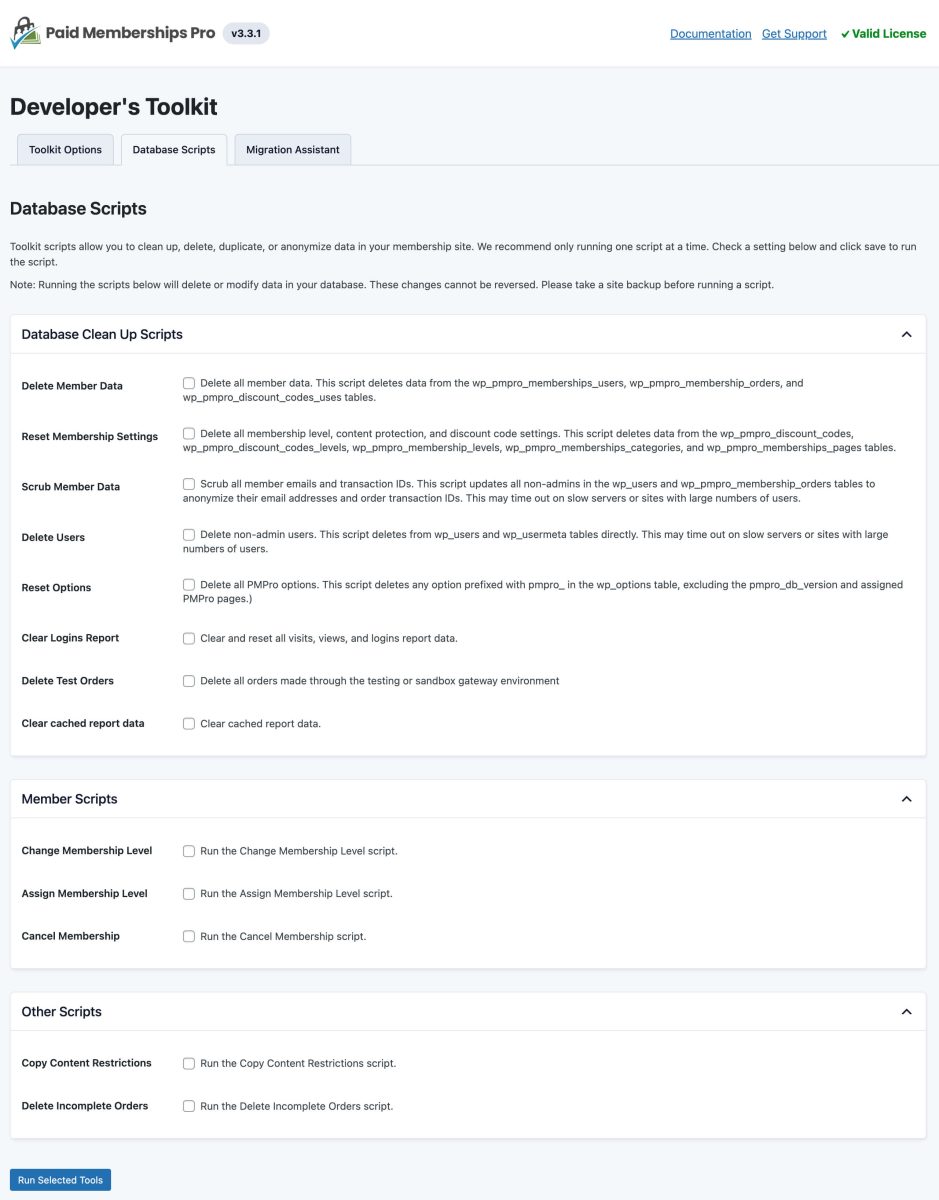 Developer's Toolkit: Development Tools for Paid Memberships Pro