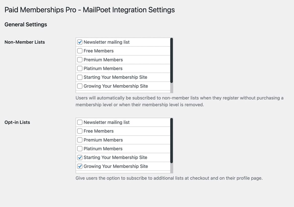 MailPoet Integration Add On Plugin