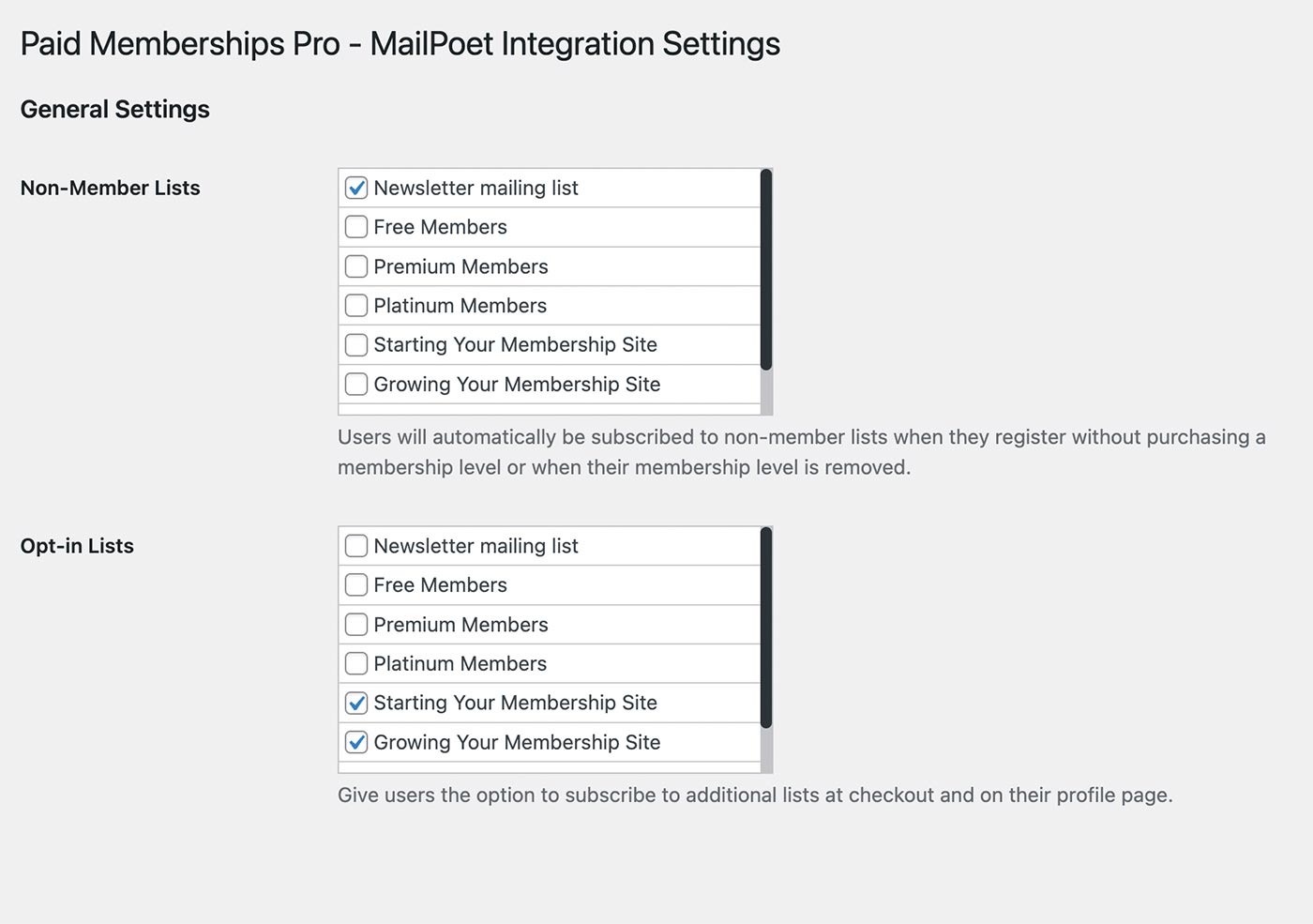 MailPoet Integration Add On Plugin