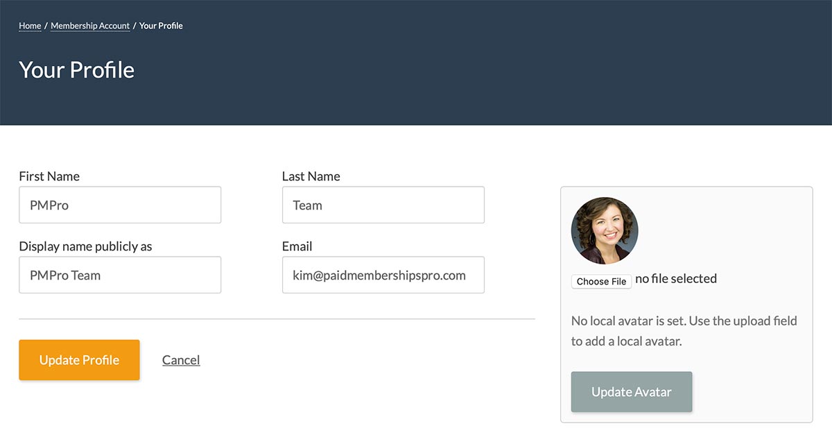 Managing the WordPress User Avatar in Your Membership Site