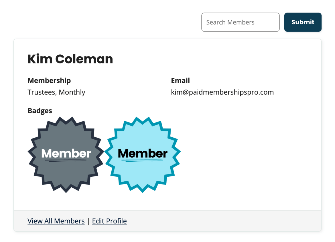 Display Membership Badges for Members of Your PMPro Site