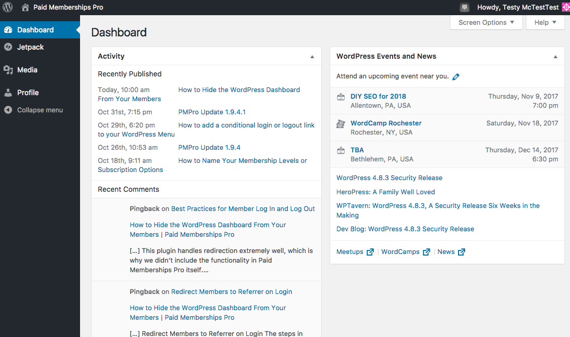 Hide the WordPress Dashboard and Send Members Where You Want Them
