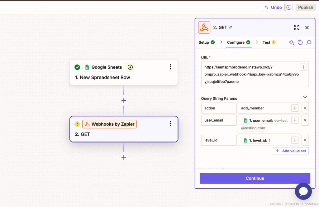 Zapier Webhook Automations for Paid Memberships Pro