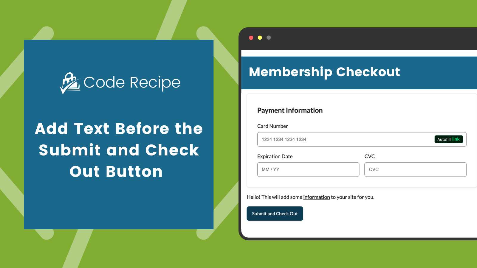 Add Text Before Checkout Button on the PMPro Checkout Page