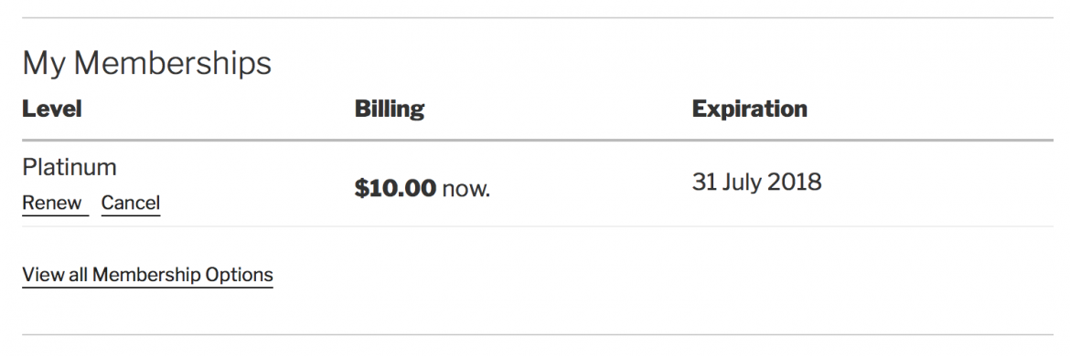 Choose When To Display The Renew Link To Members Before They Expire