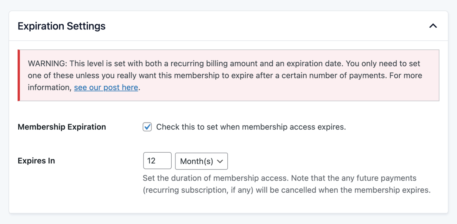 When to Set Up Recurring Billing and Expirations for Memberships