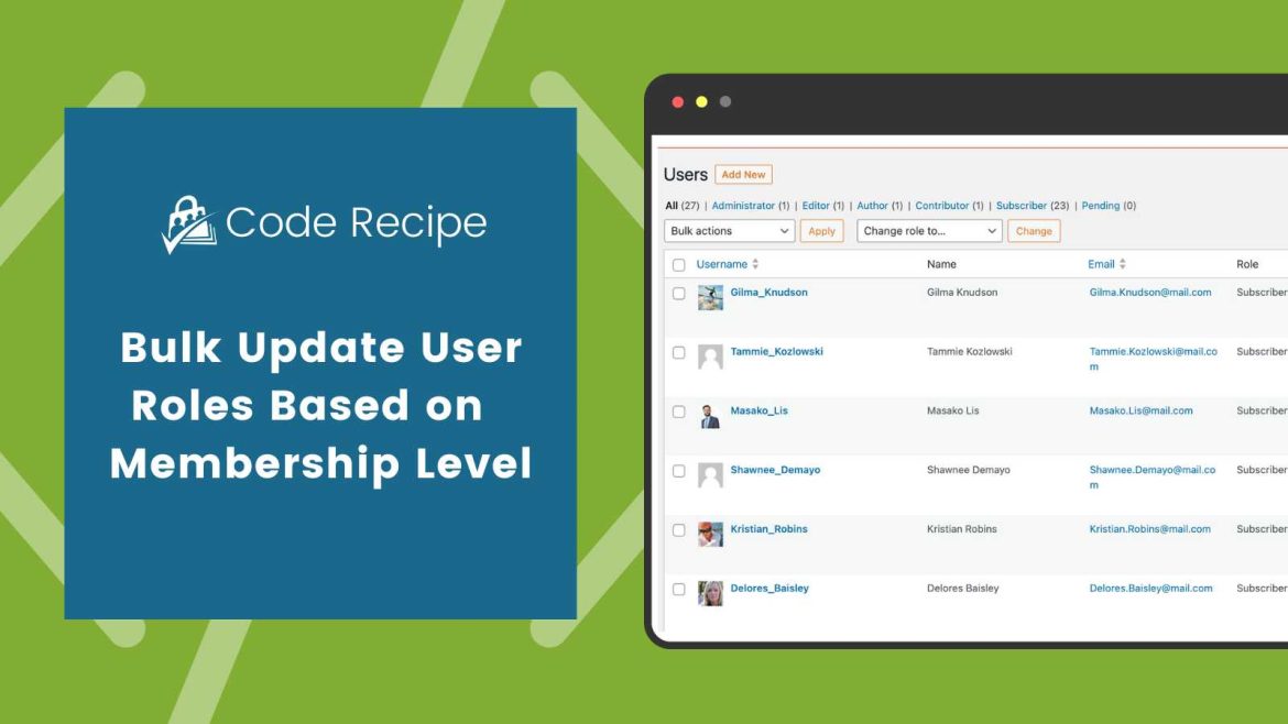 Bulk Update User Roles to Custom Role for Membership Level