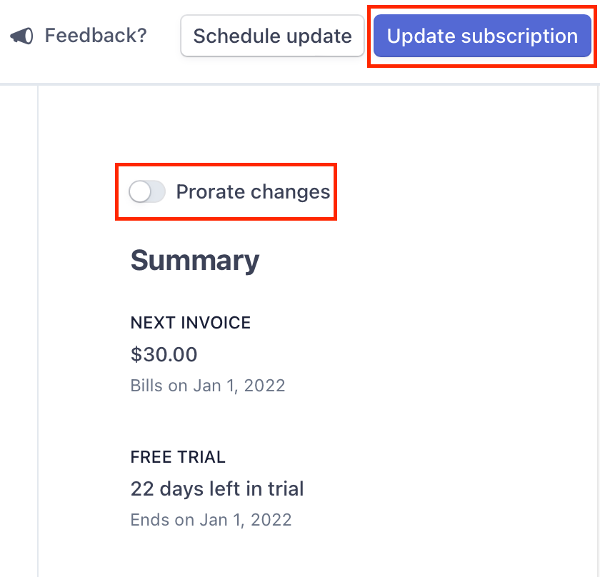 Modifying Payment Subscriptions in Stripe