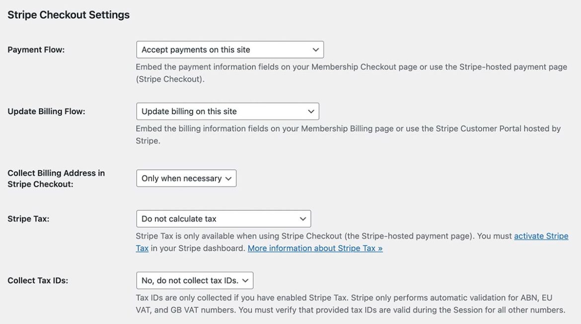 Stripe Checkout With Paid Memberships Pro