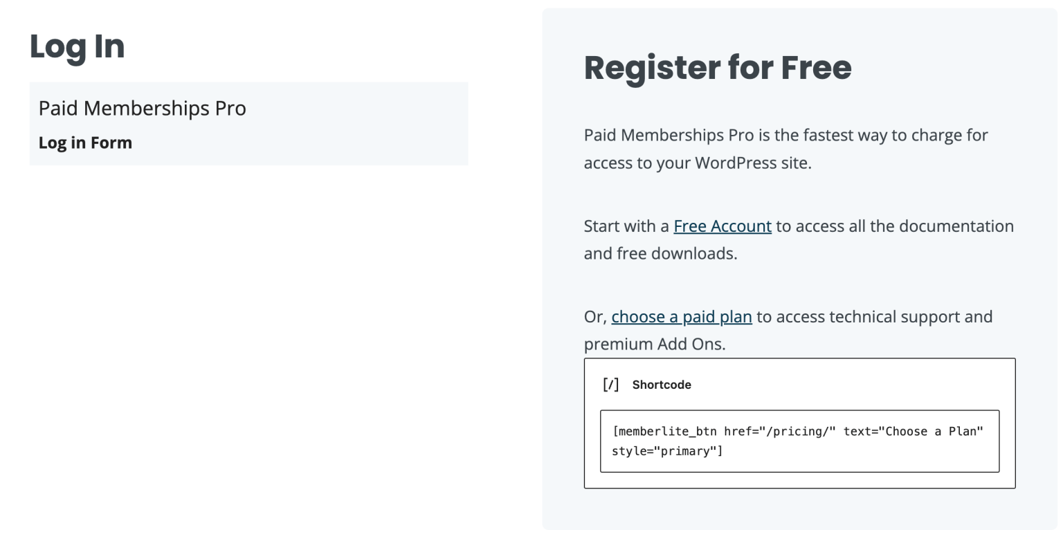 Add Content or Custom HTML to the PMPro Login Form
