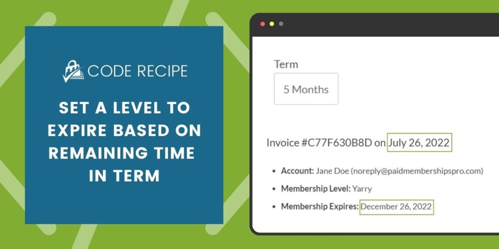Set A Level To Expire Based On Remaining Time In Term