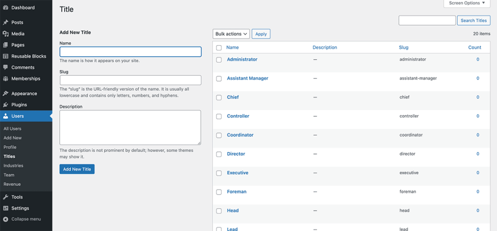 How to Store User Profile Fields in a Custom User Taxonomy