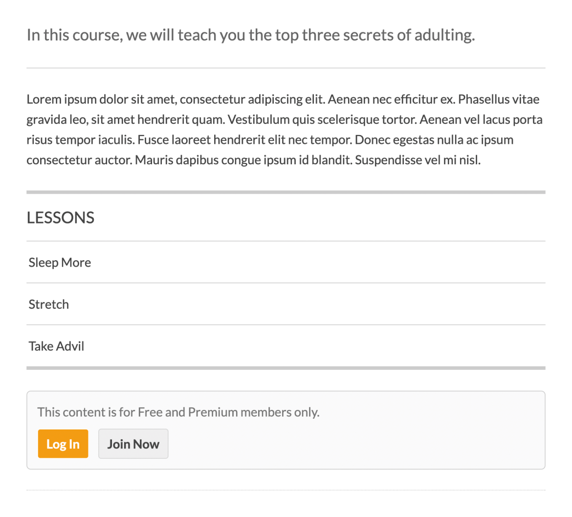 Hide Course Details and Overviews to Non-Members Code Recipe