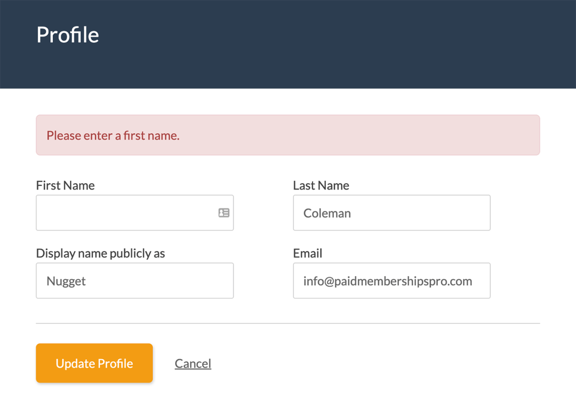 Require User Fields on the Member Profile Edit Page