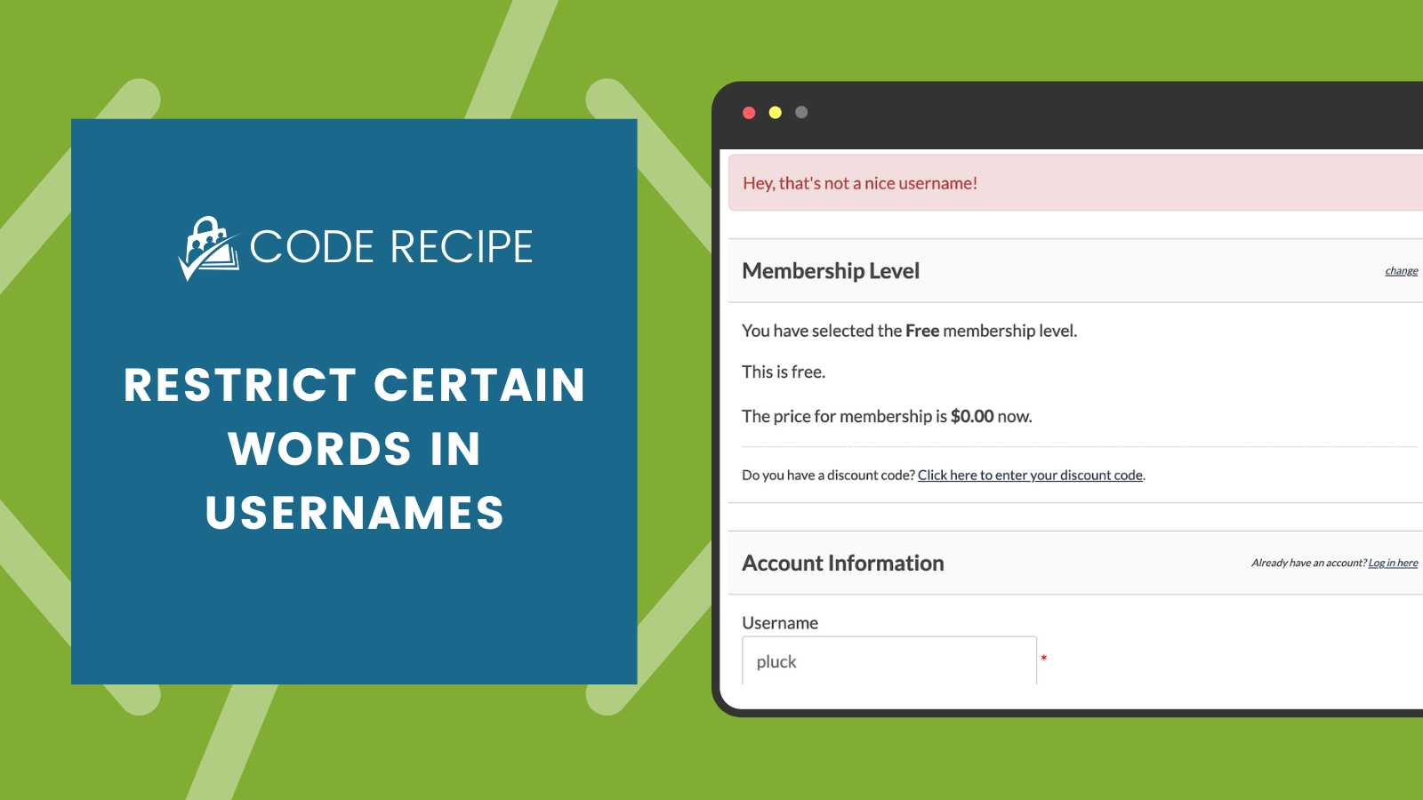 Restrict Certain Words In Usernames