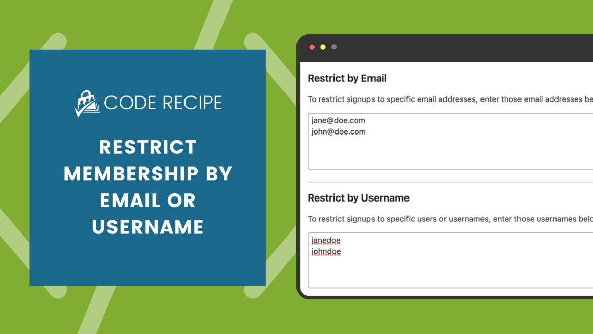 Code Recipe Posts for Extending Your Membership Site