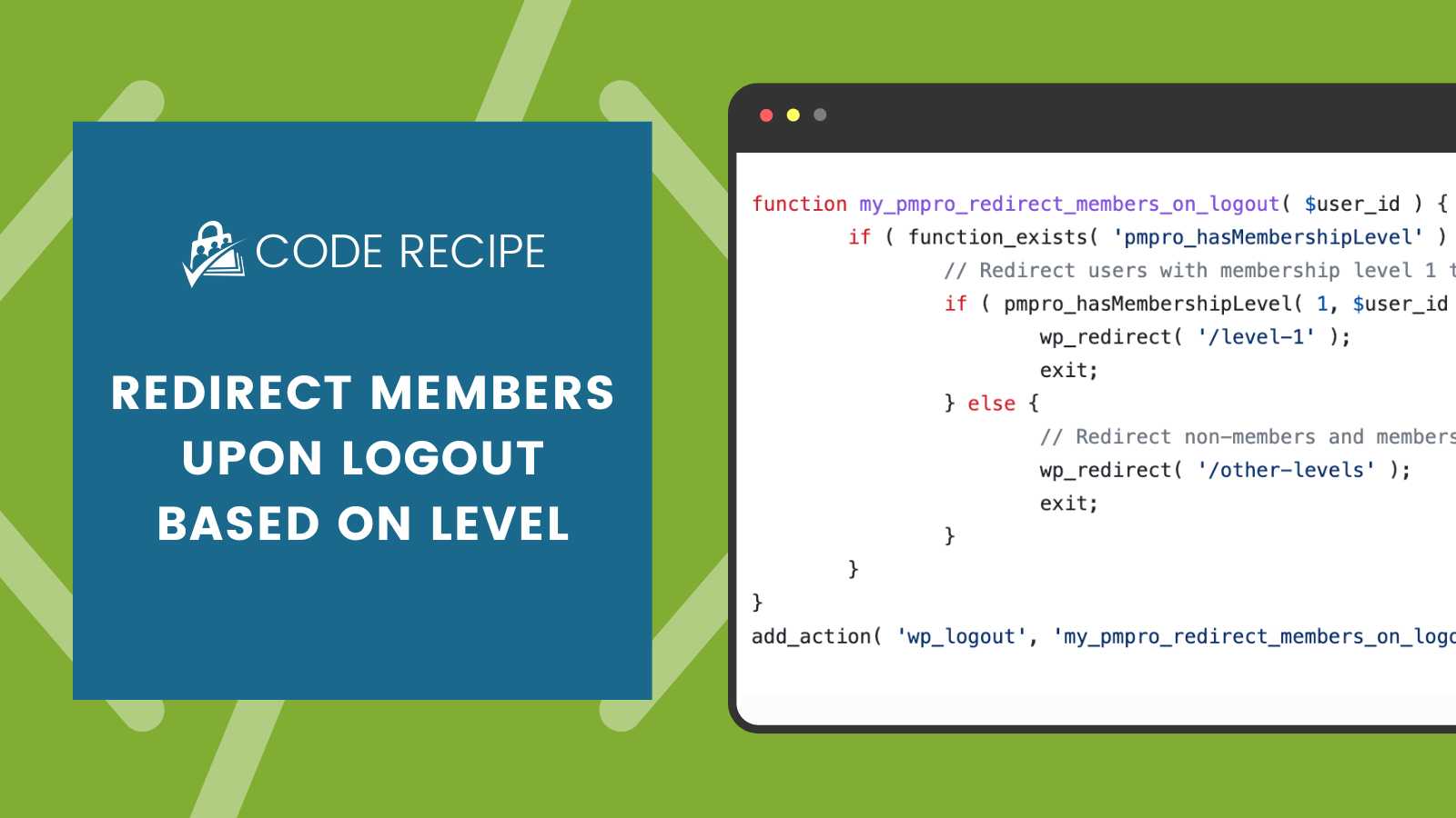 Redirect Members Upon Logout Based on Level