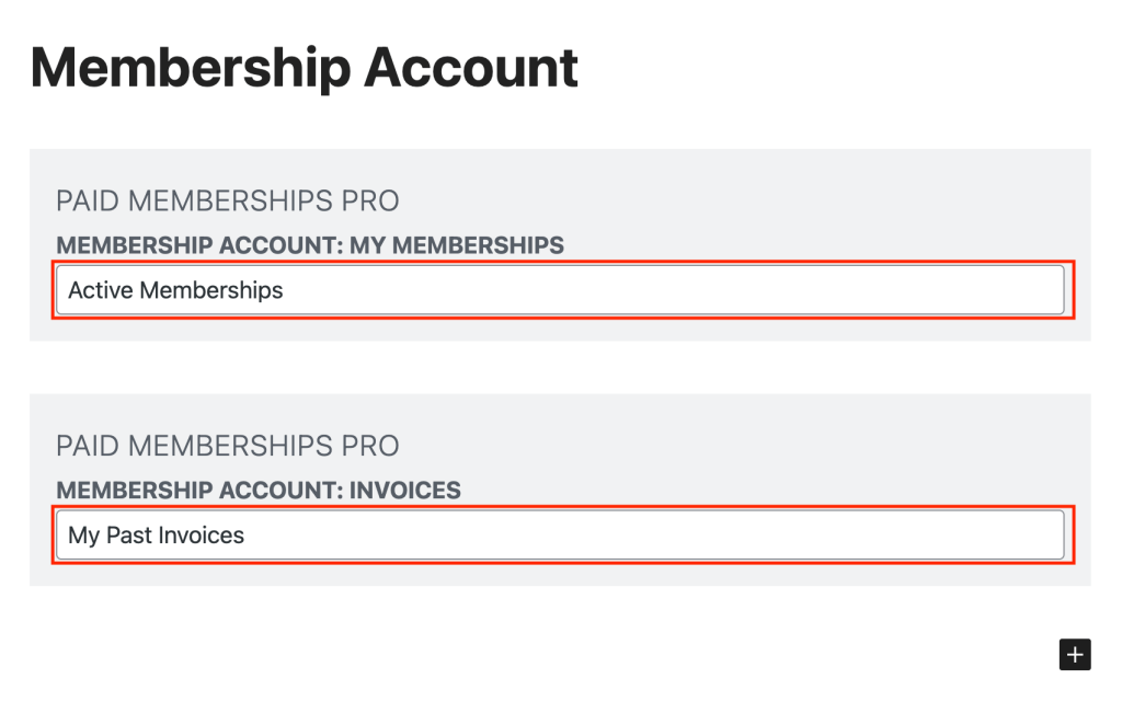 Paid Memberships Pro Frontend Plugin Page Blocks