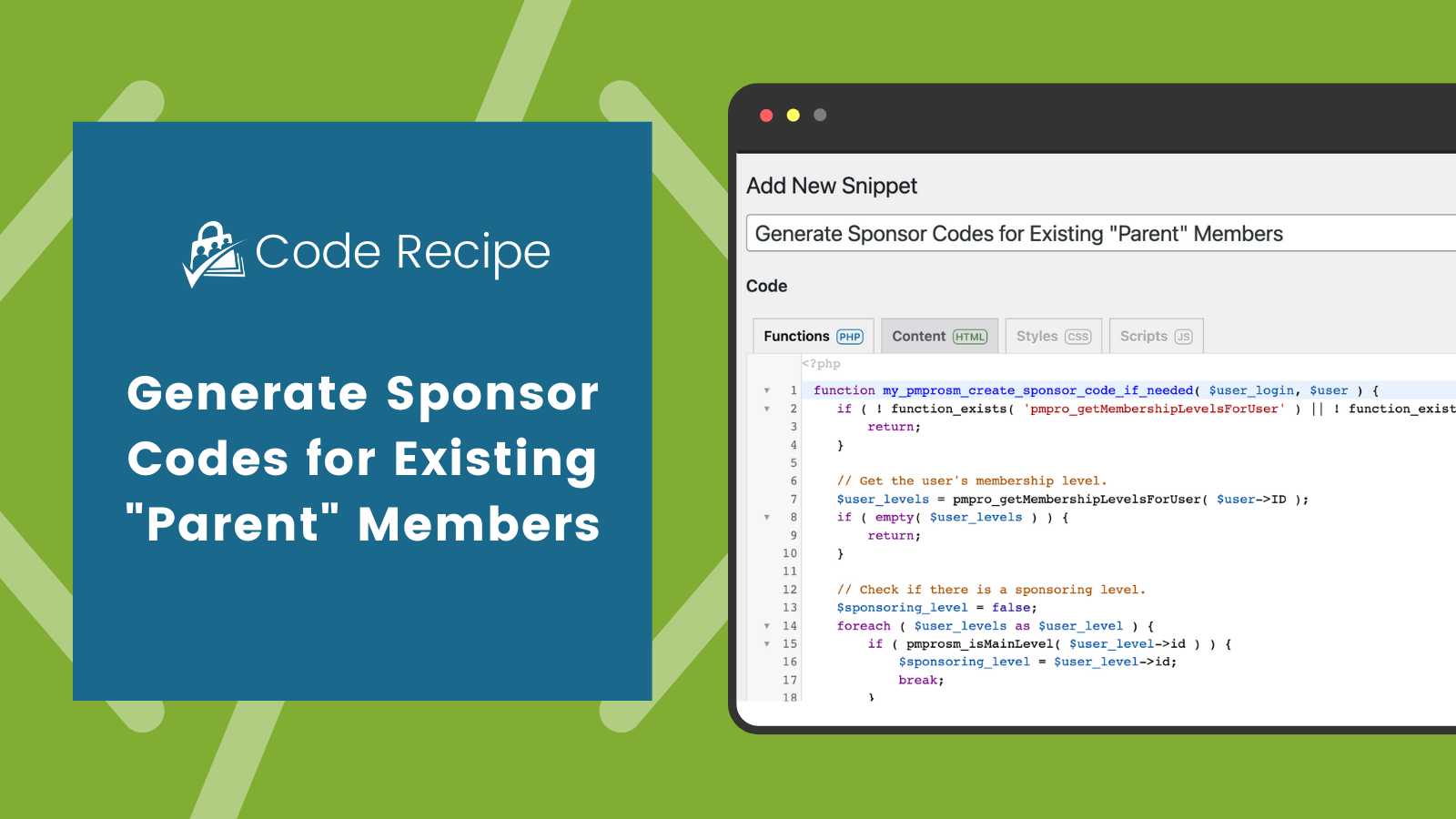 Premium Code Recipes & Tutorials for Paid Memberships Pro