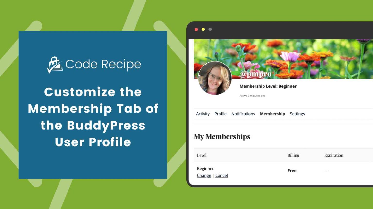 Customize the Membership Tab of the BuddyPress User Profile