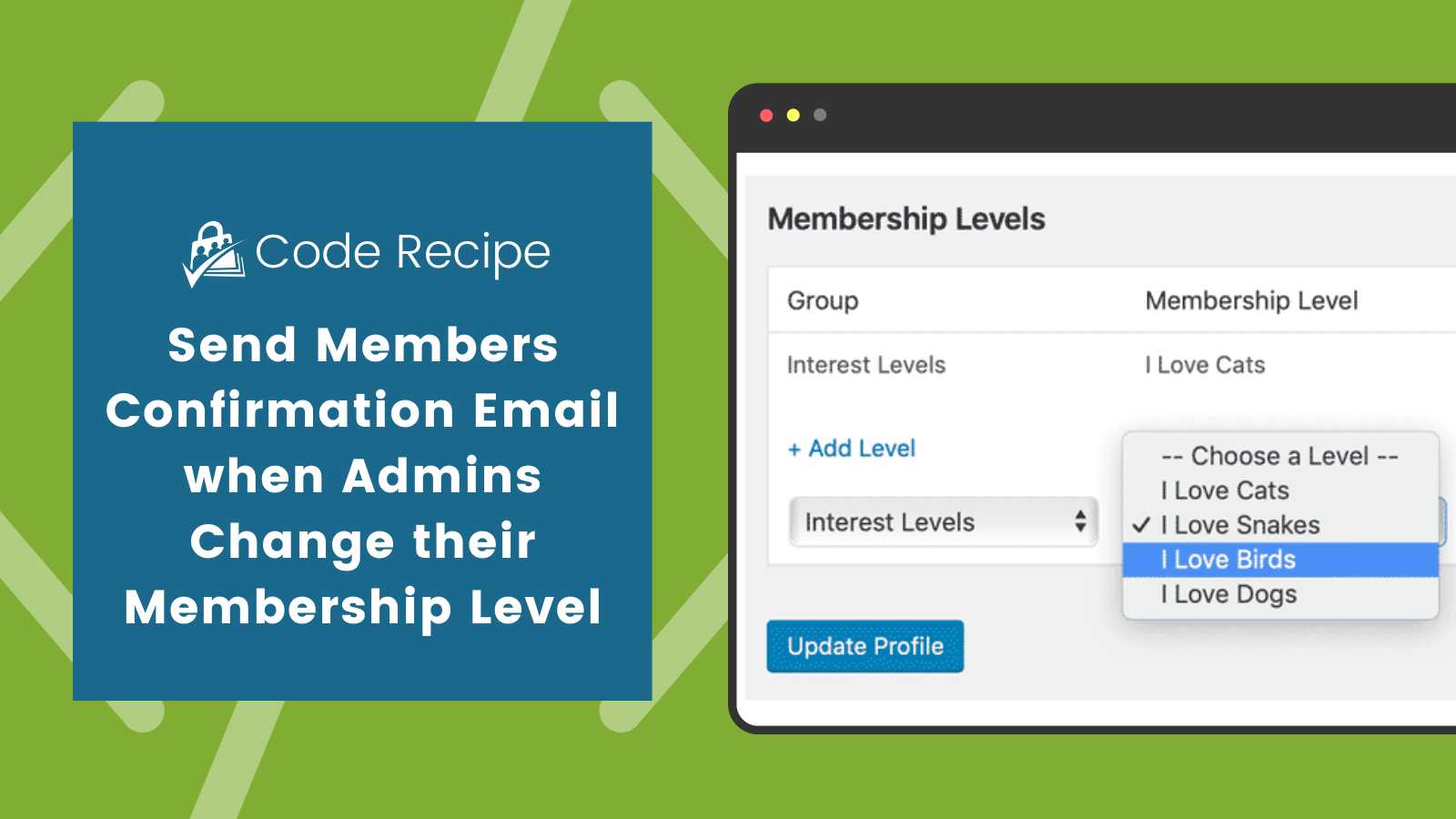 Send Confirmation Email when Admins Change Membership Level