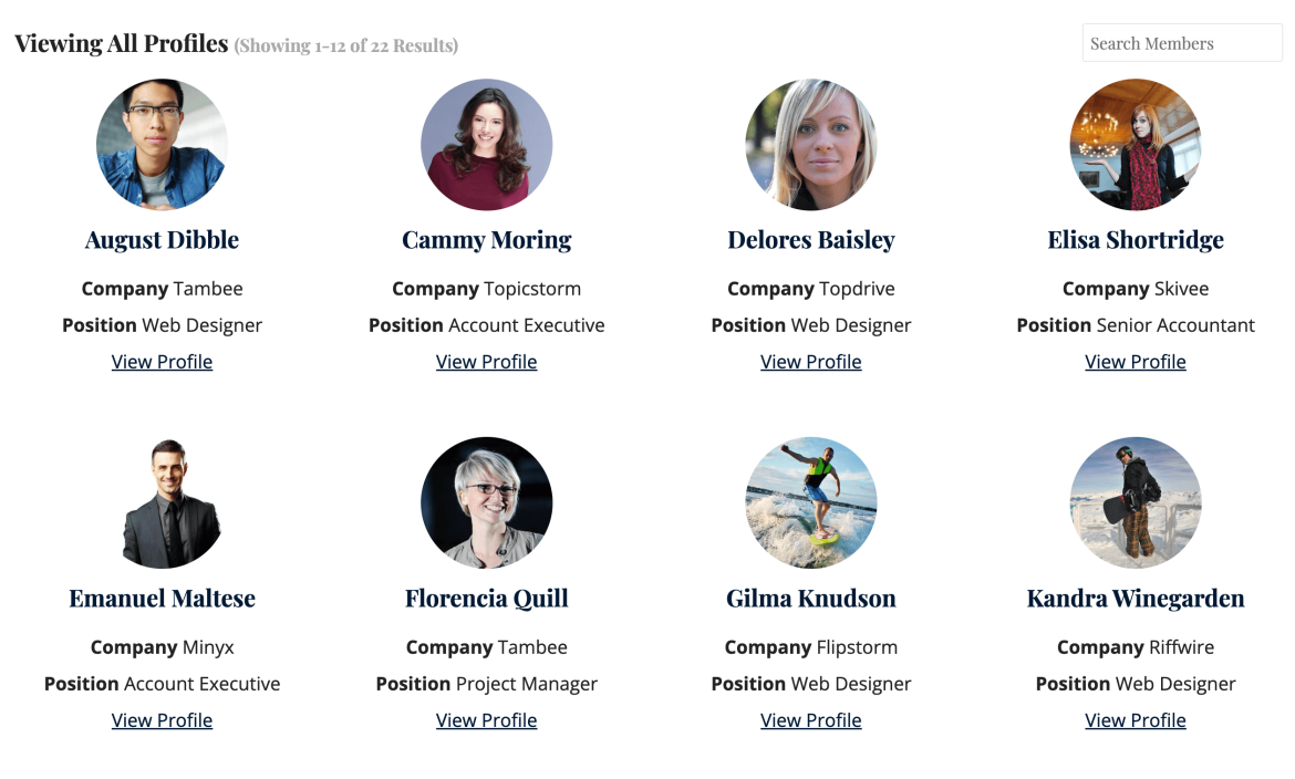 Member Directory and Public Profiles for WordPress