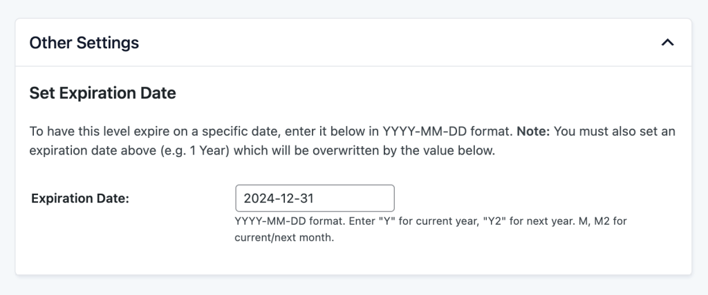 Set Expiration Date Add On Plugin