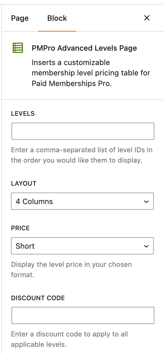 Advanced Levels Page Add On Plugin