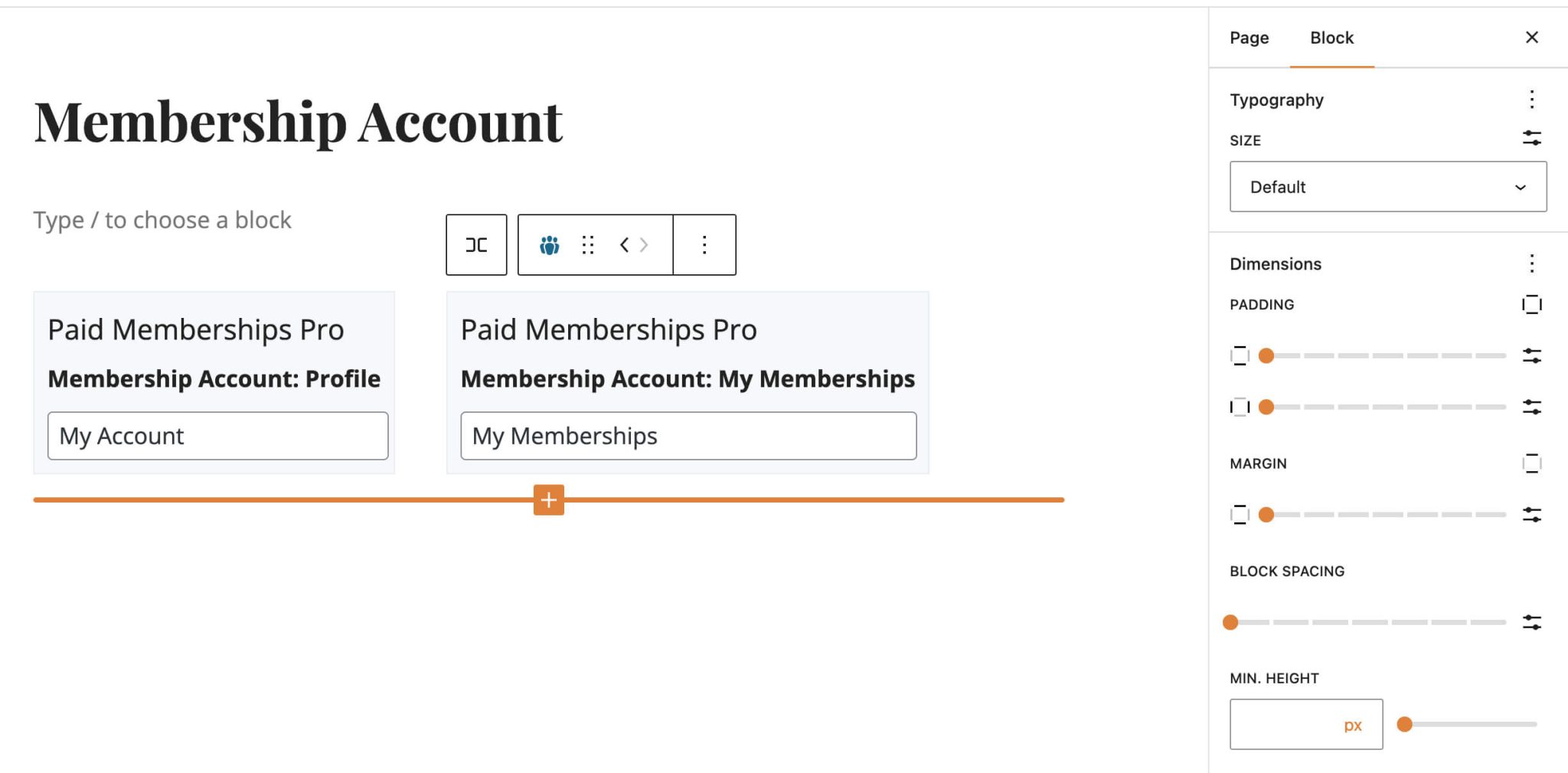 Membership Account Page Documentation