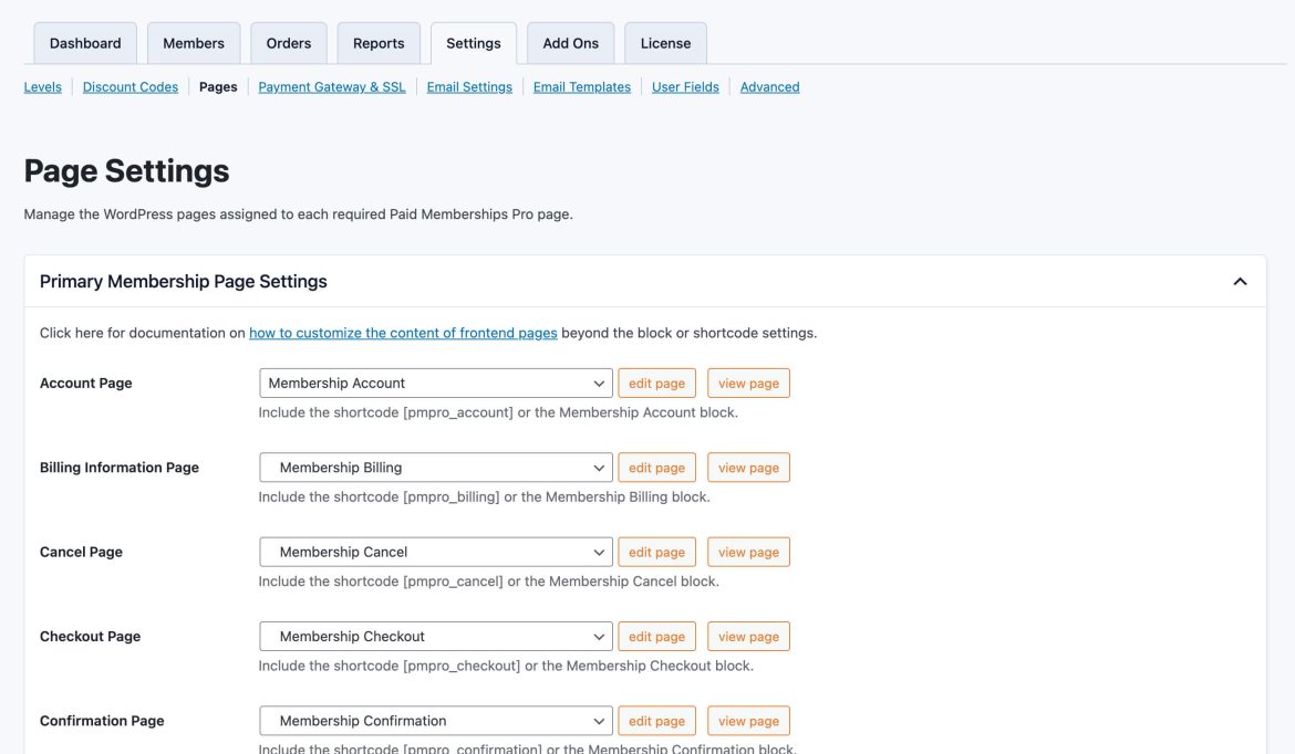 Screenshots of Plugin Admin Pages, Settings, and Reports