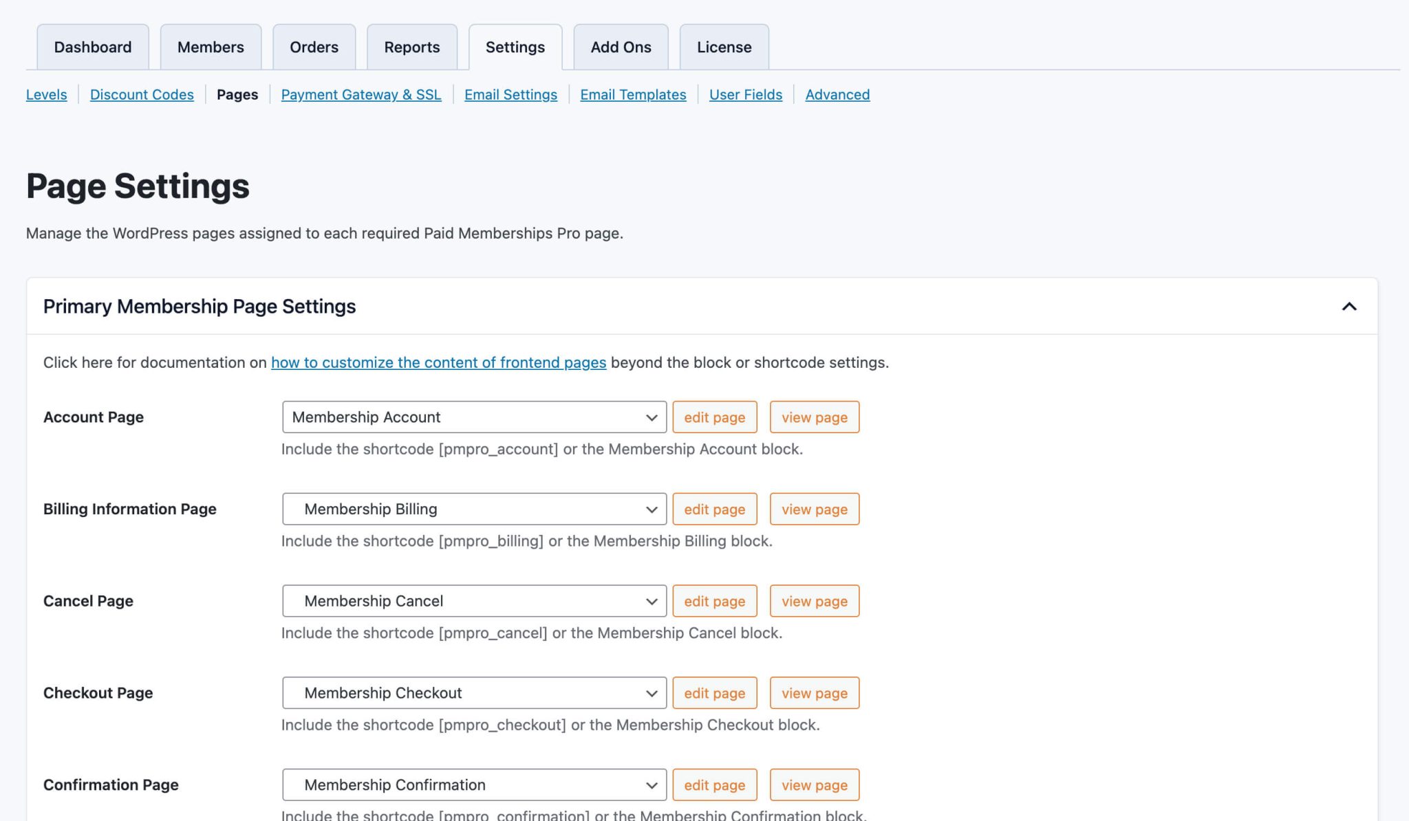 Screenshots of Plugin Admin Pages, Settings, and Reports