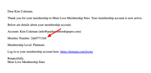 Unique Membership Numbers: Generating and Displaying