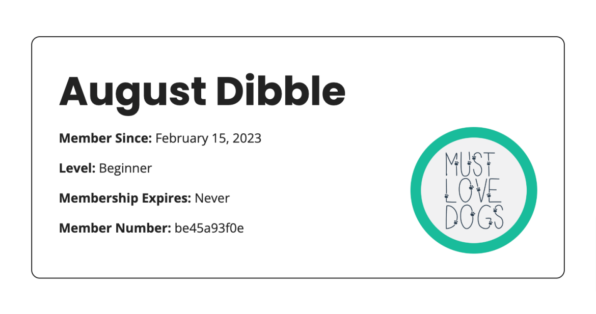 Unique Membership Numbers: Generating and Displaying