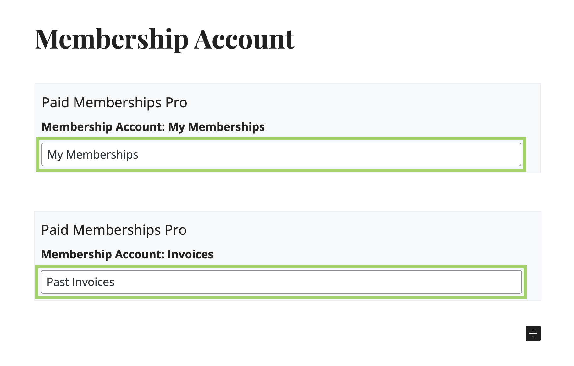 Paid Memberships Pro Frontend Plugin Page Blocks