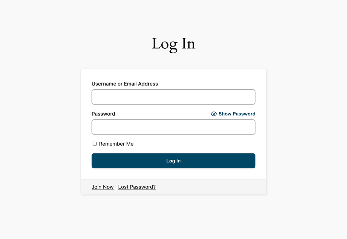 Screenshots of Paid Memberships Pro Member Areas