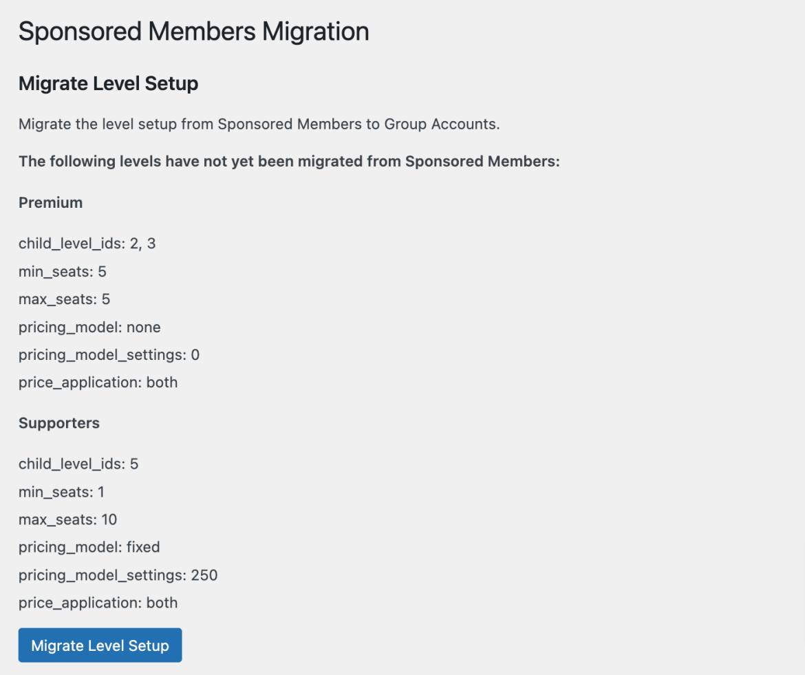 Migrate Sponsored Members Data to Group Accounts Add On