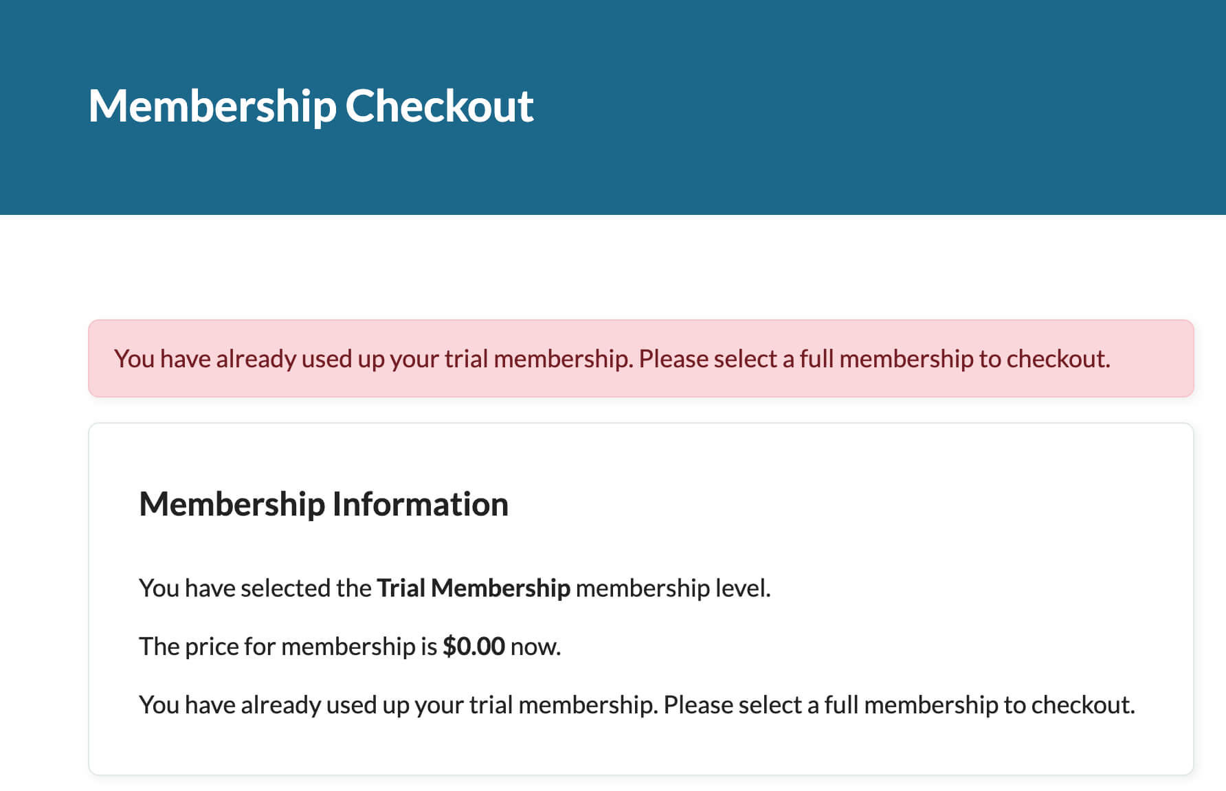 Offer Trial Memberships That Can Only Be Used Once