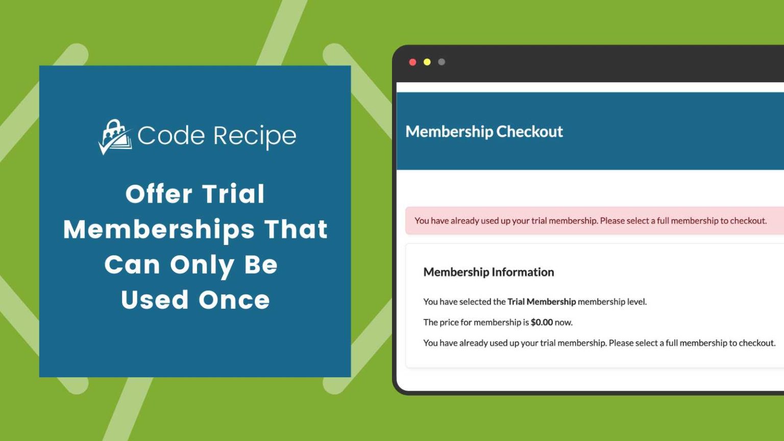 Code Recipe Posts for Extending Your Membership Site