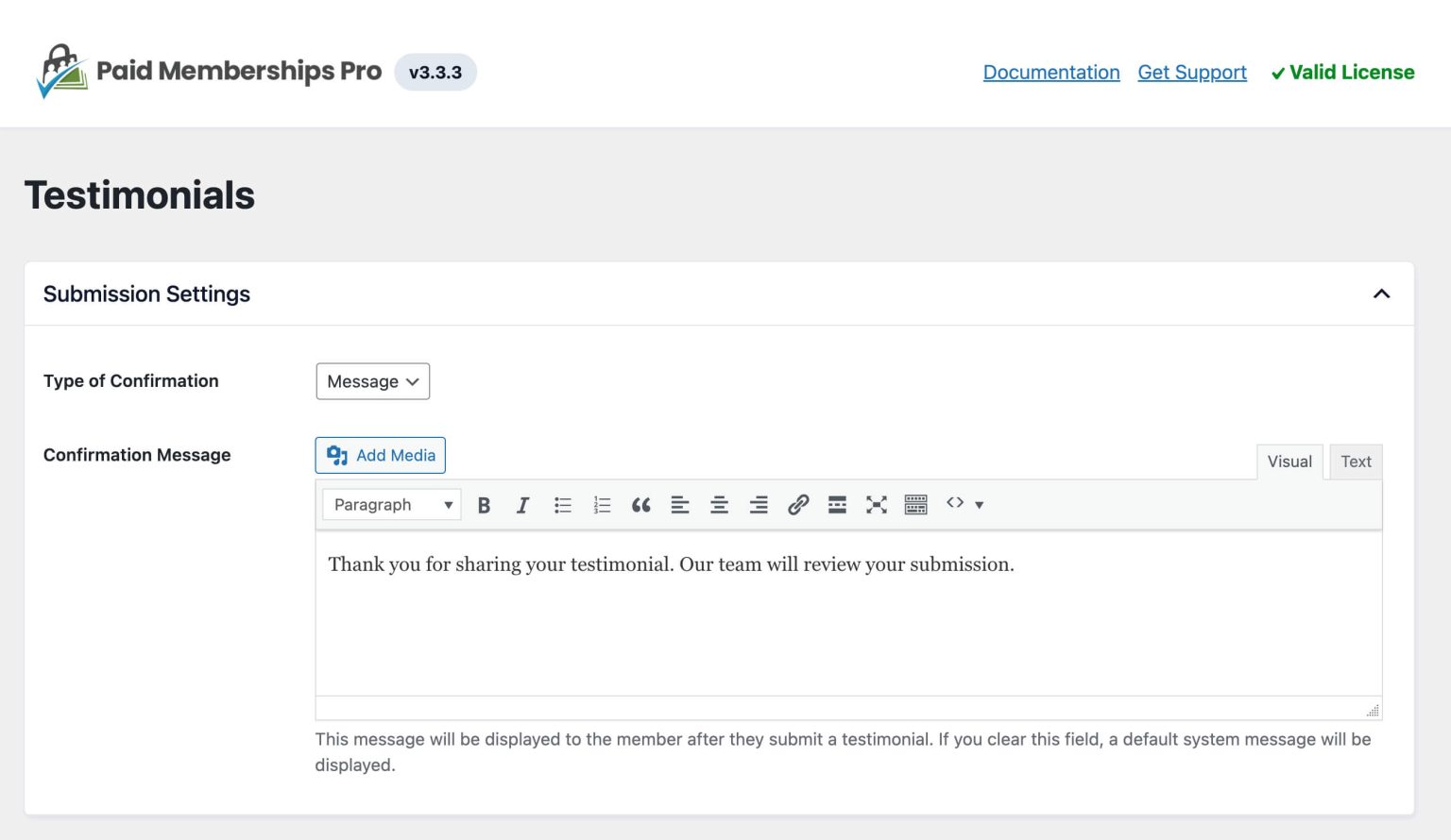 Testimonials Add On to Collect Member Testimonials with PMPro